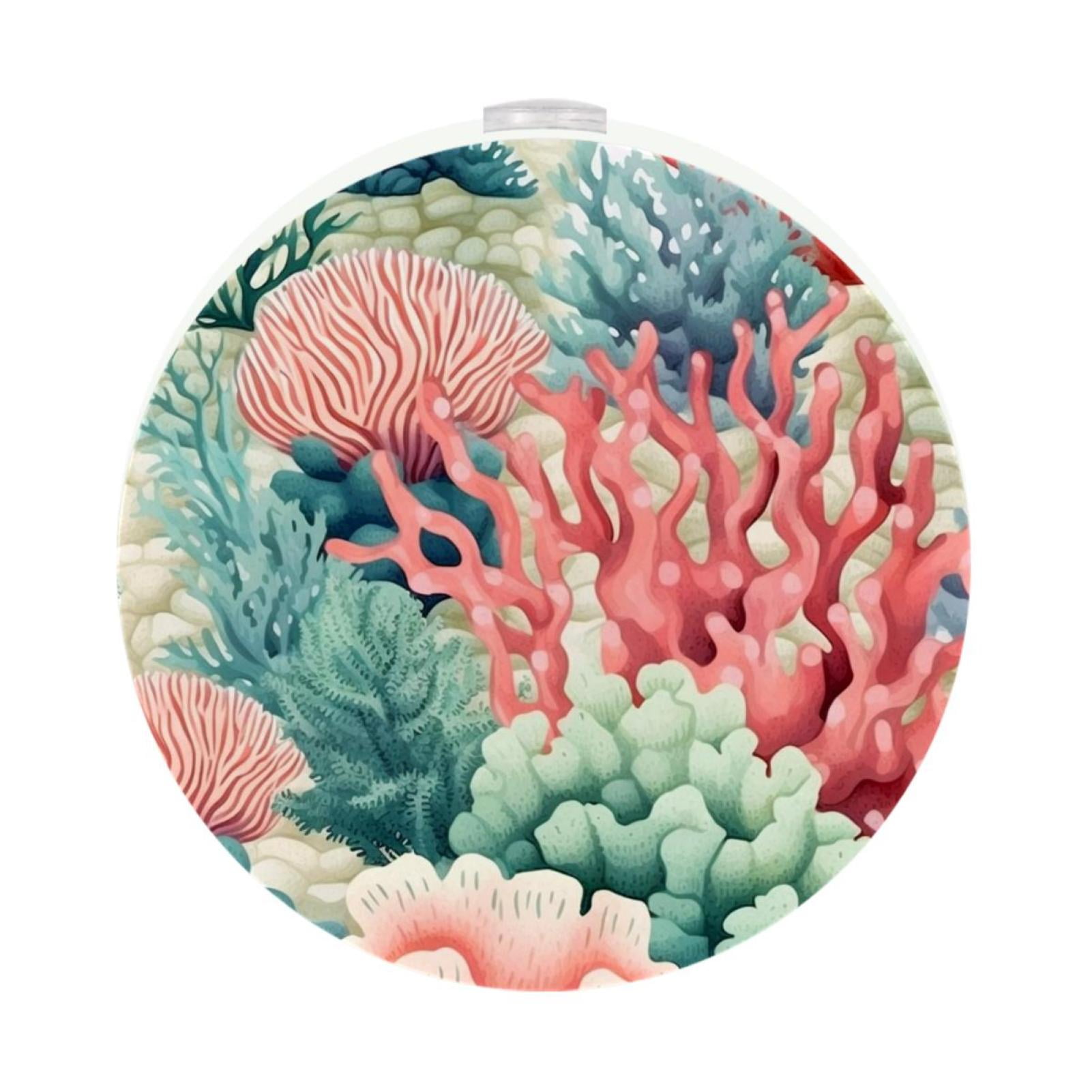 Coral Circular Night Light - Set of 2, LED Chip, Indoor Room Lights ...