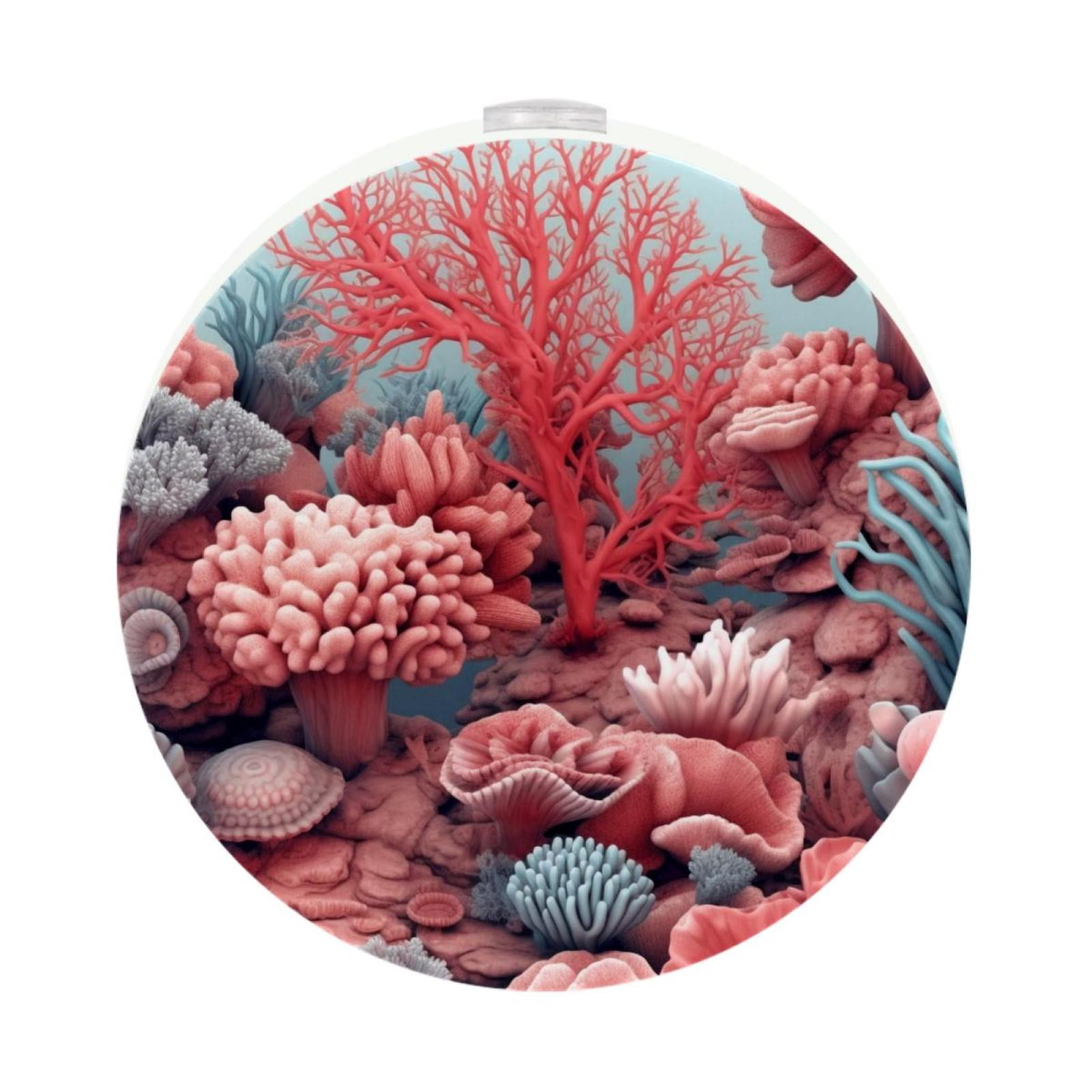 Coral Circular Night Light - Set of Two, Induction Light Control, LED ...