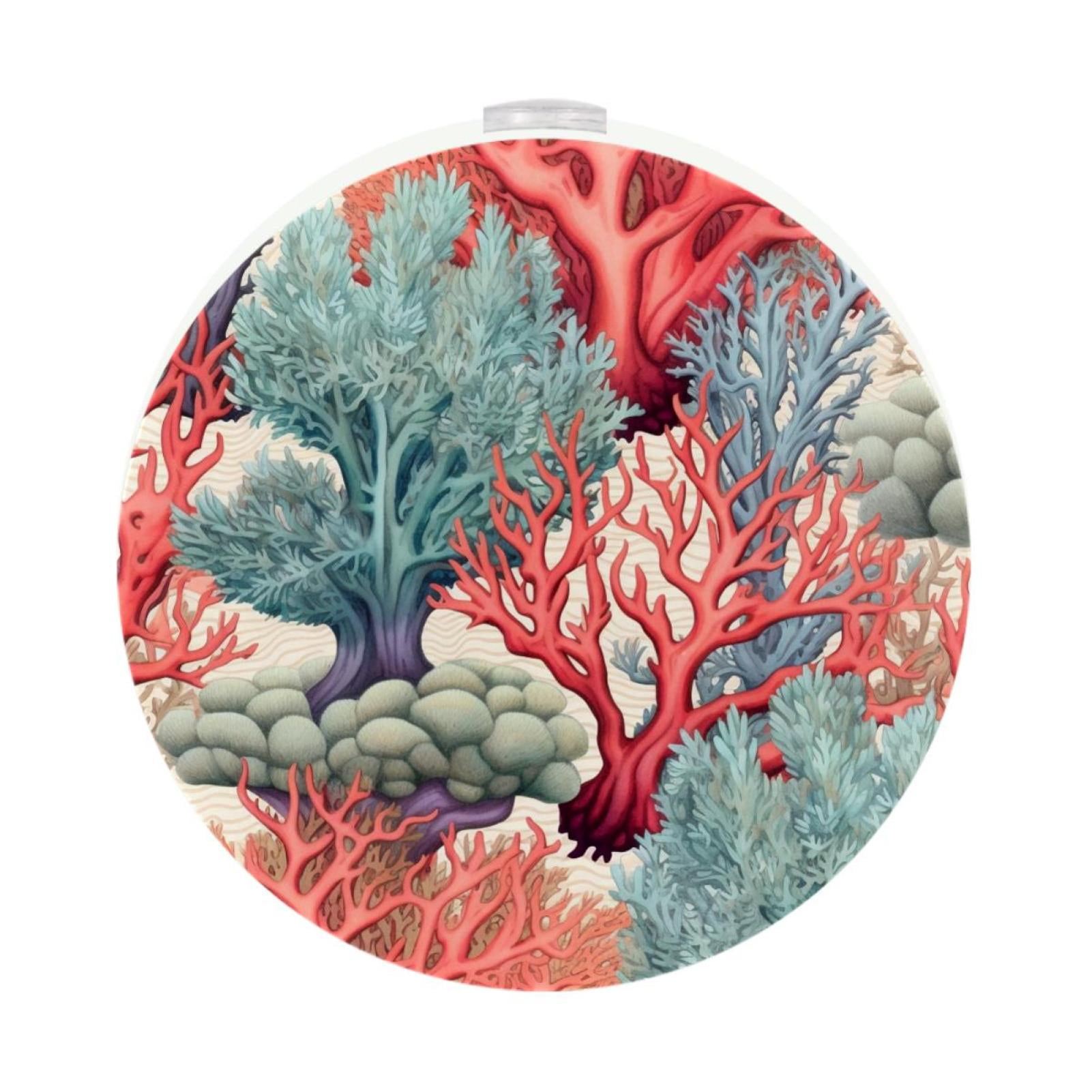 Coral Circular Night Lights - Induction Light Control, 2 Pack, ABS LED ...