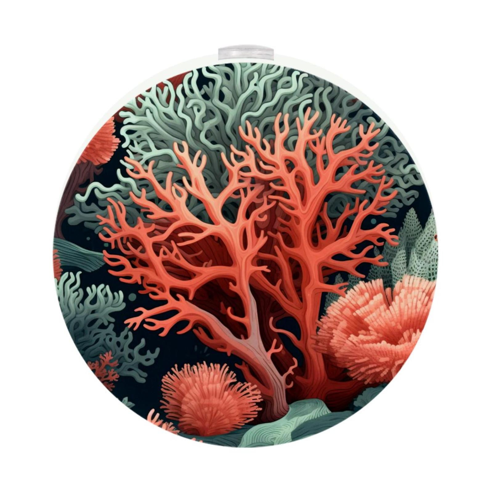Coral Circular Night Lights - Pack of 2, LED Induction Control Wall ...