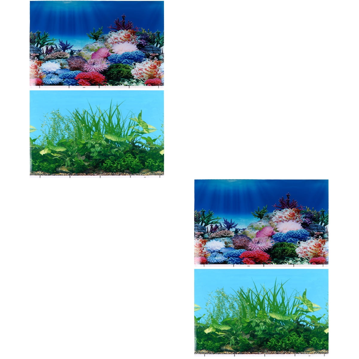 Coral Decor 3d Stickers 2 Pack Fish Tank Poster Plastic Wrap Aquarium ...