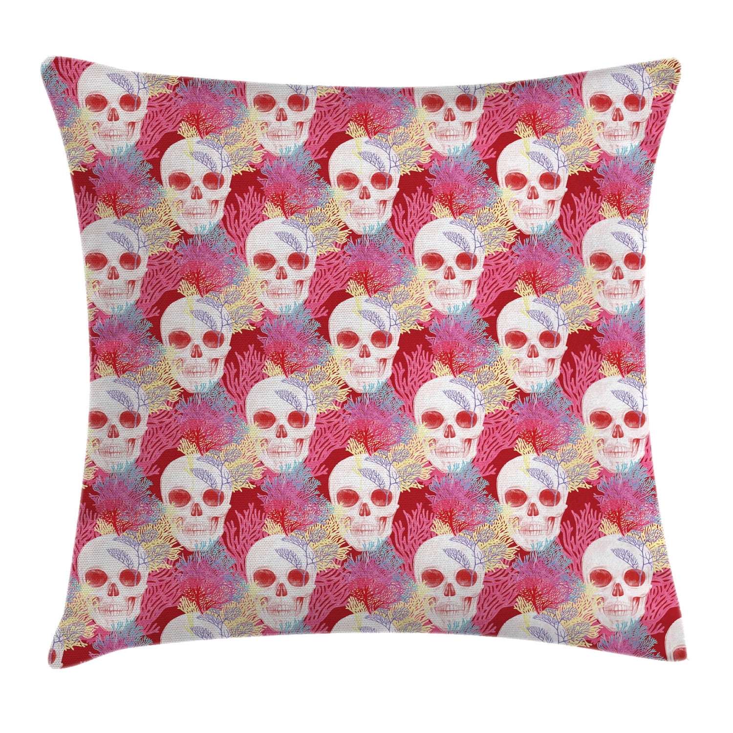 Coral Decor Throw Pillow Cushion Cover, Double Exposured Graphic ...