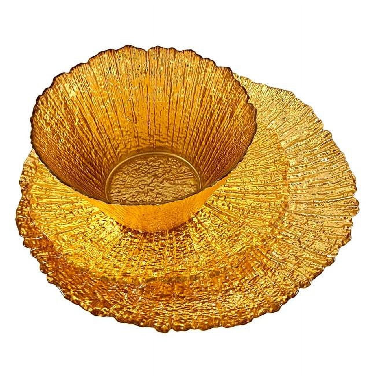 Coral Dinnerware Set, Gold - 12 Piece - Walmart.com