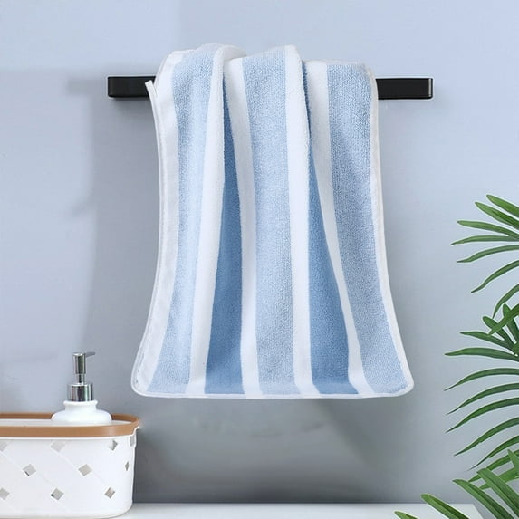 Coral Fleece Bath Towel Large Striped | Quick Dry, Super Absorbent ...