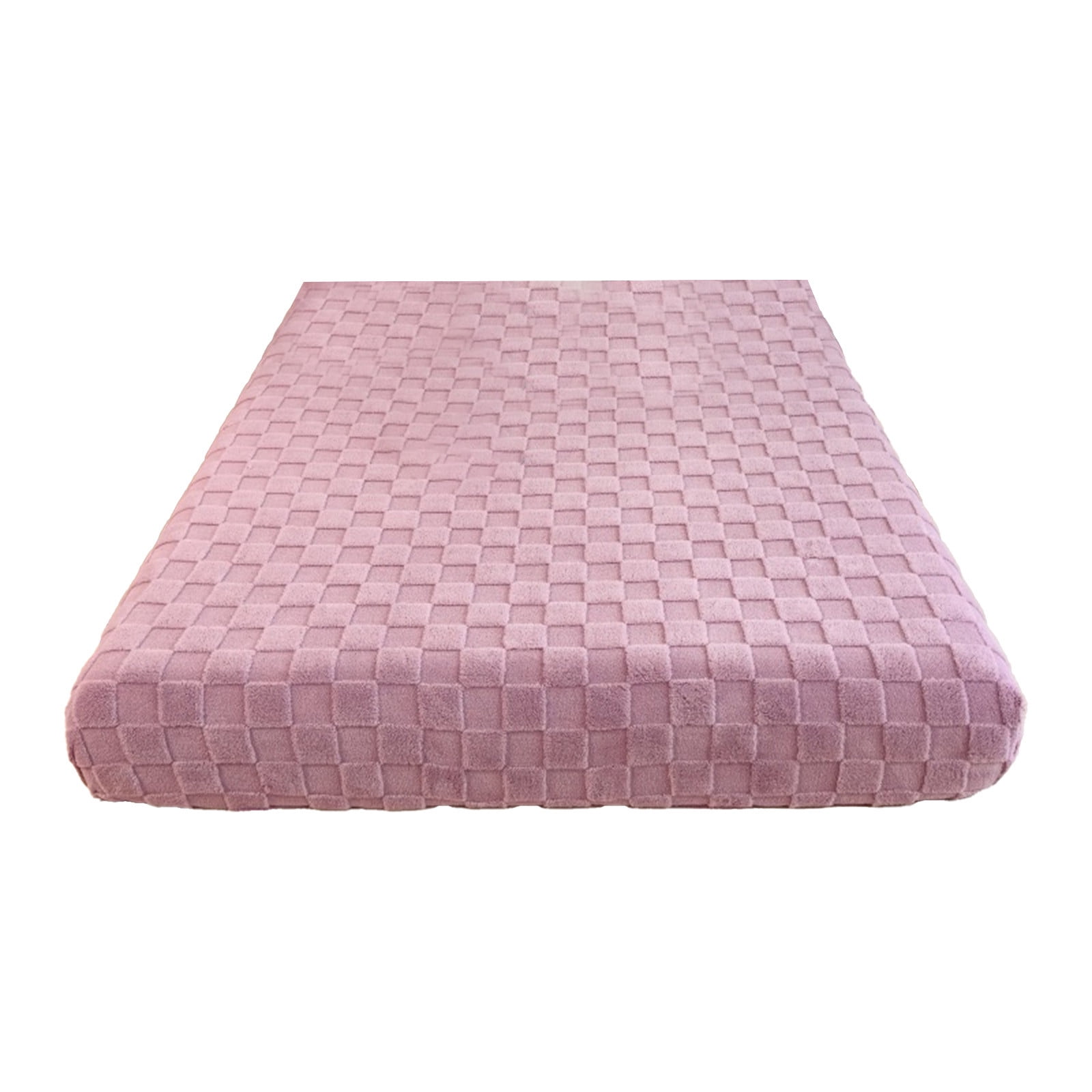 Coral Fleece Fitted Sheet, Classic Checkerboard Pattern Mattress ...