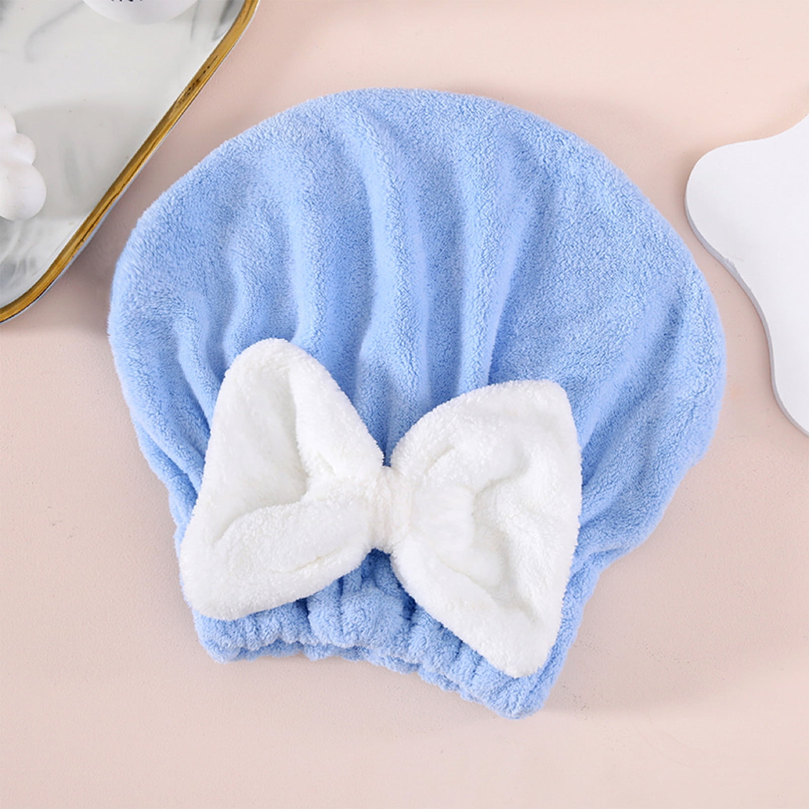 Coral Fleece Hair Drying Cap For Women, Thickened, Super Absorbent, And ...