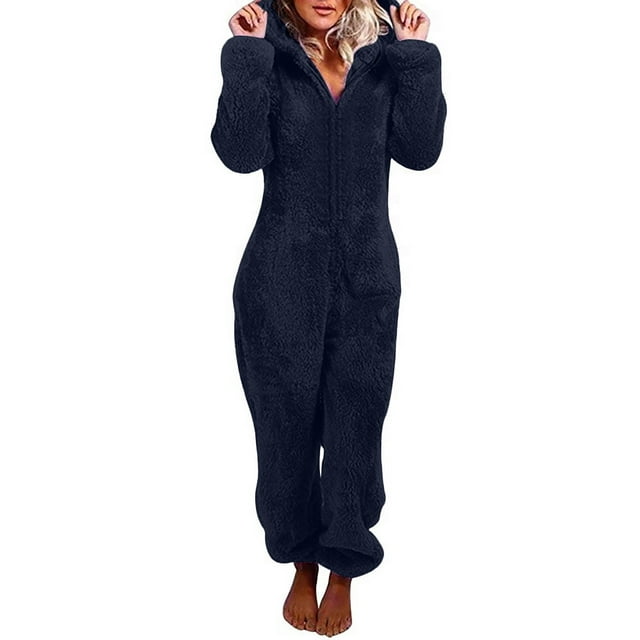 Besolor Womens Sherpa Pajamas Adult Fleece Fuzzy Plush Winter Warm