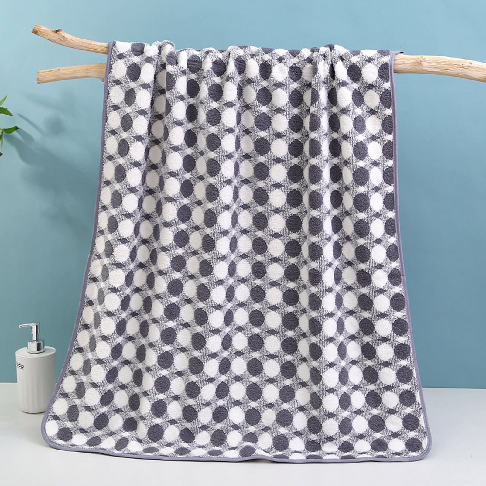 Coral Fleece Quick-Dry Towel - Soft, Absorbent, Lint-Free Round Grid ...