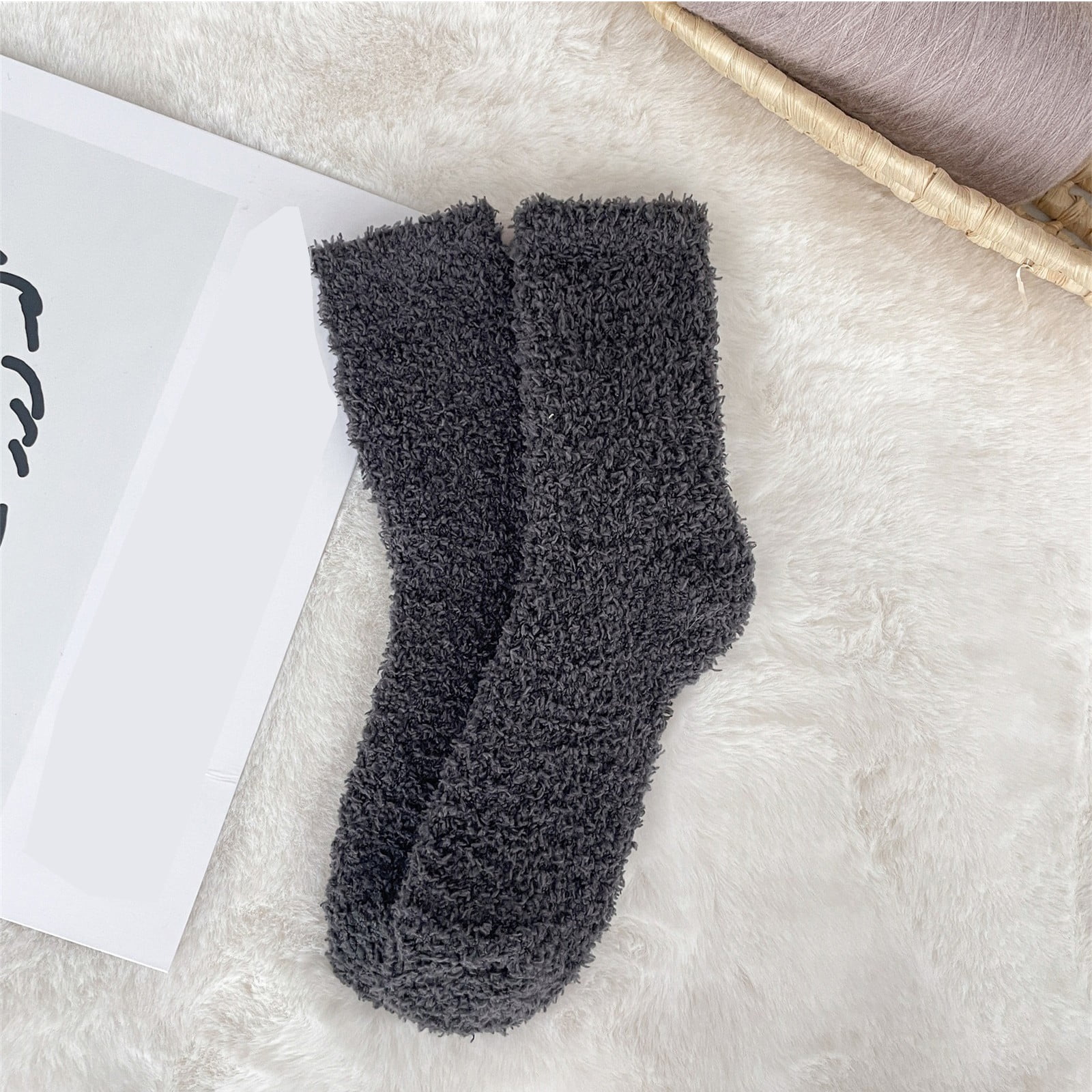Coral Fleece Socks for Men and Women, Thickened Warm Long Socks for ...