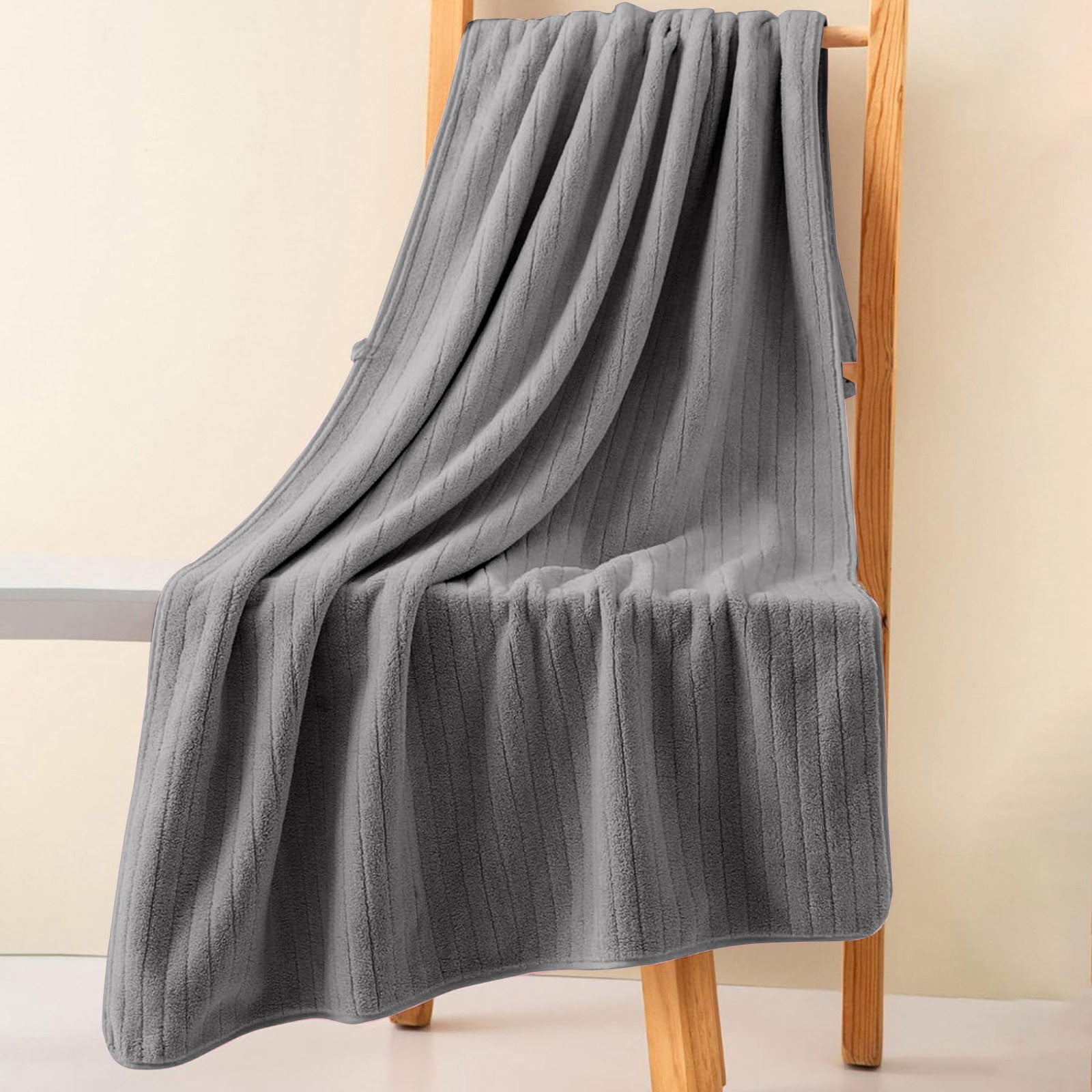 Coral Fleece Towel, Grey B|Coral Velvet Towel For Adult Daily Use At ...