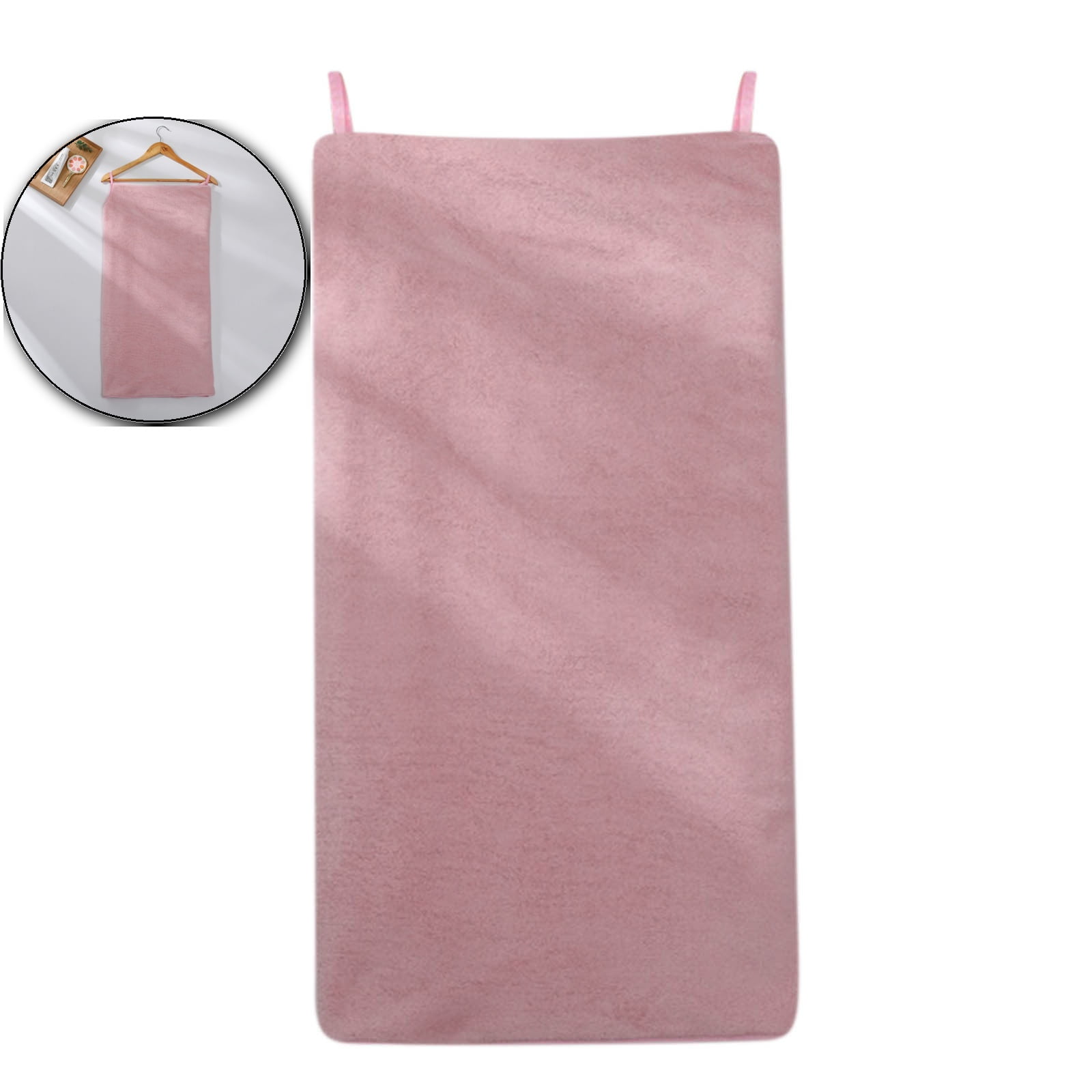 Coral Fleece Wearable Bath Towel, Quick-Dry Spa Bath Wrap, Plus Size Beach Cover-Up Robe for ...