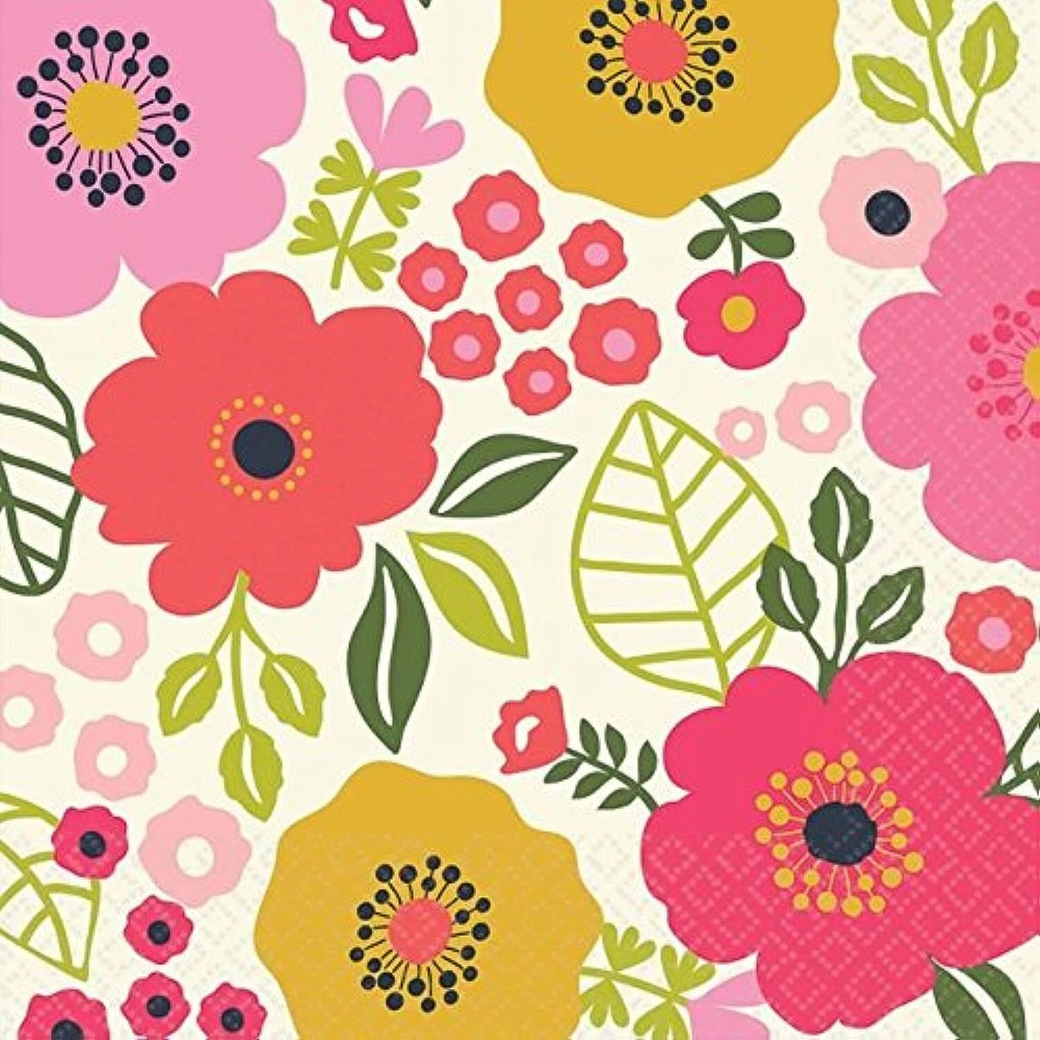 Coral Floral Pink Spring Flower Garden Theme Party Paper Luncheon ...