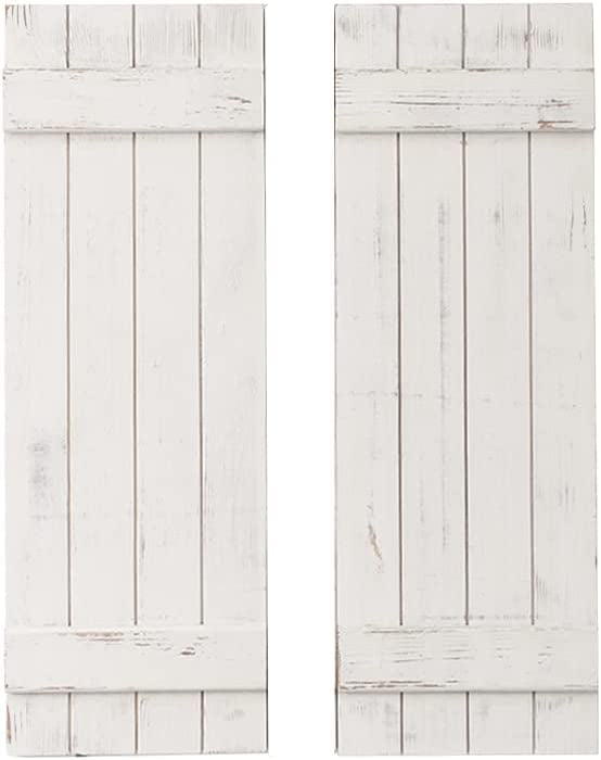 Coral Flower Rustic Farmhouse Window Shutters (Set of 2) | Made of 100% ...