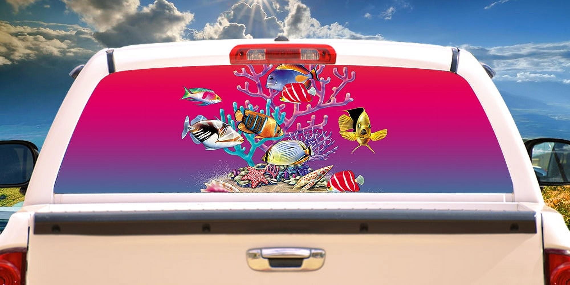 Coral Garden Rear Window Graphic | HD Truck & Car Back Window Graphic ...