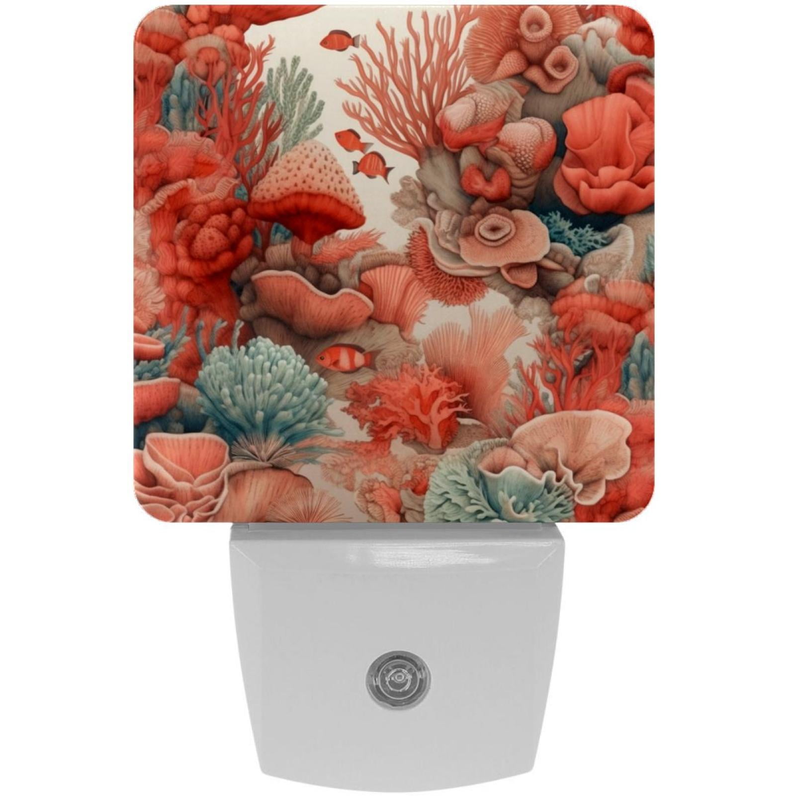 Coral LED Square Night Light - Small and Bright Square-shaped LED Night ...