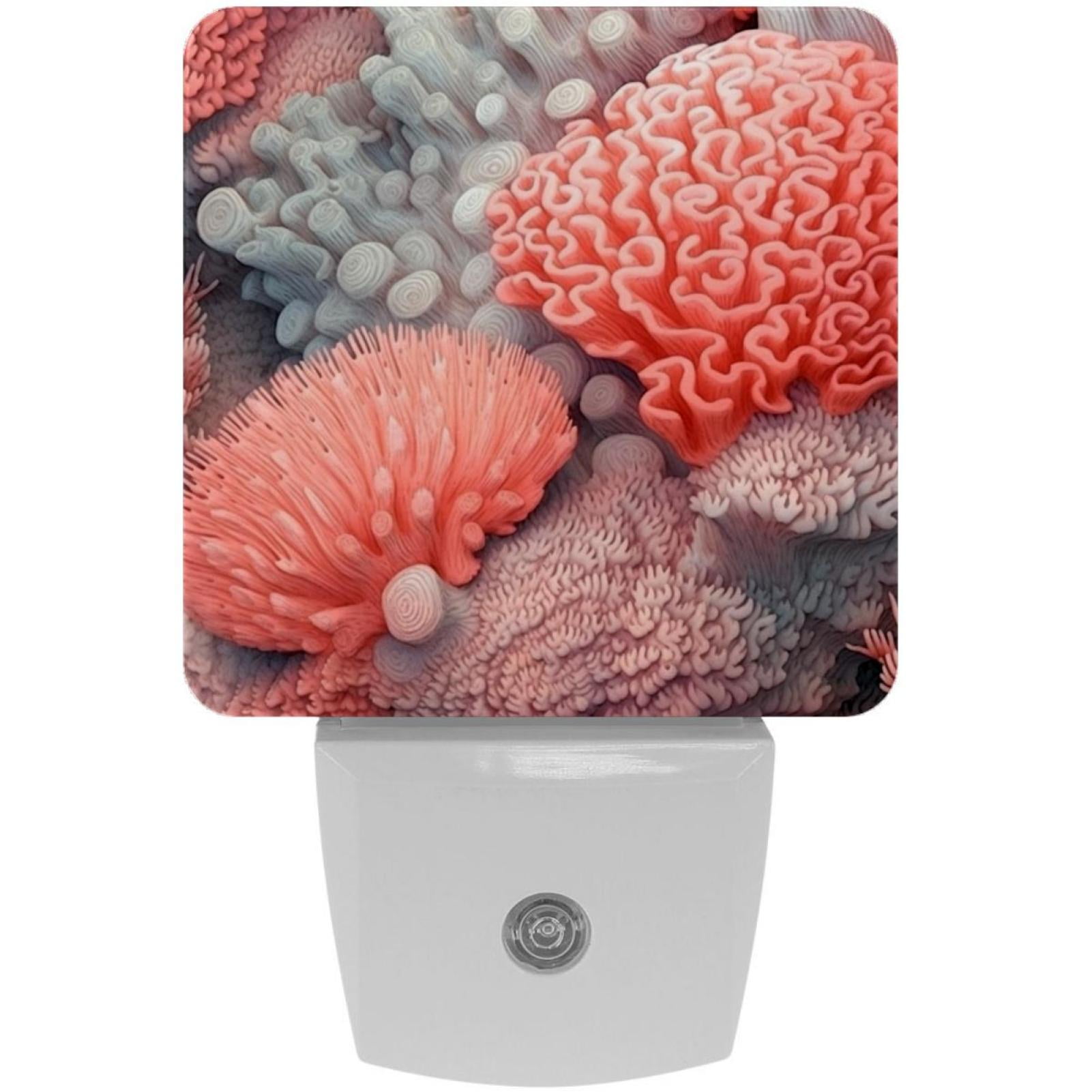 Coral LED Square Night Lights - Energy Efficient and Stylish Bedroom ...