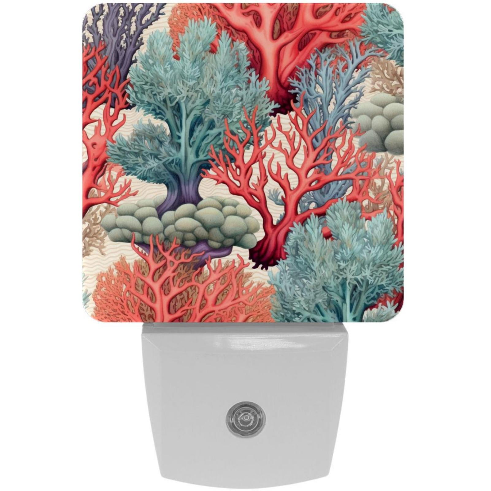 Coral LED Square Night Lights - Modern Design, Energy Efficient Indoor ...