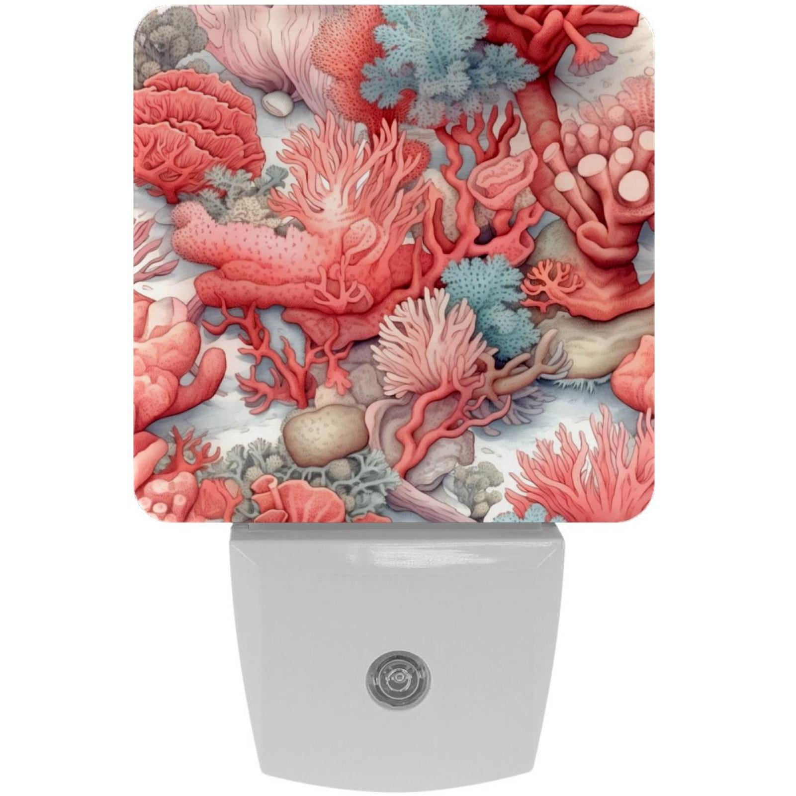 Coral LED Square Night Lights - Small and Stylish Energy-Saving Lamps ...