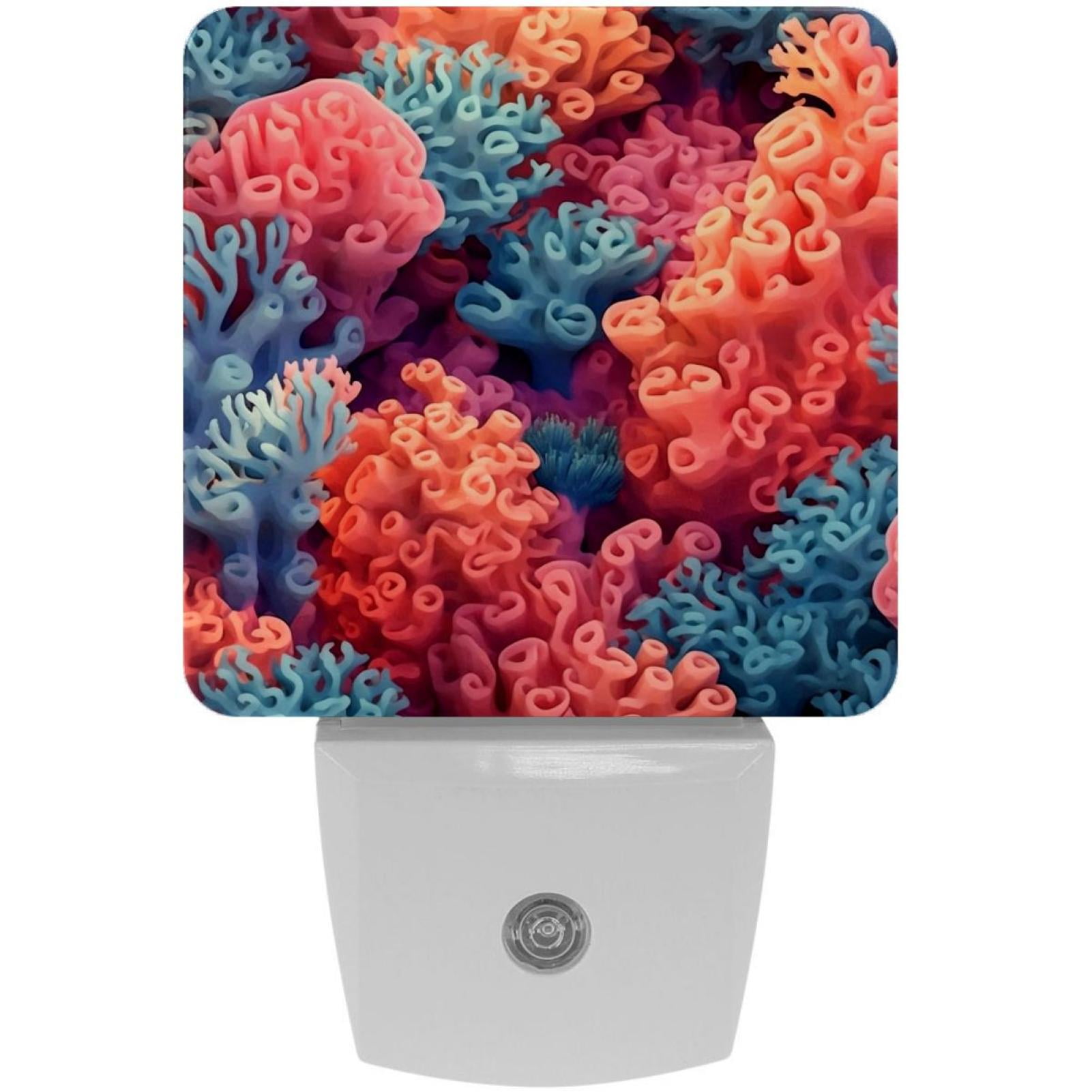 Coral LED Square Night Lights - Stylish and Energy-Efficient Room ...