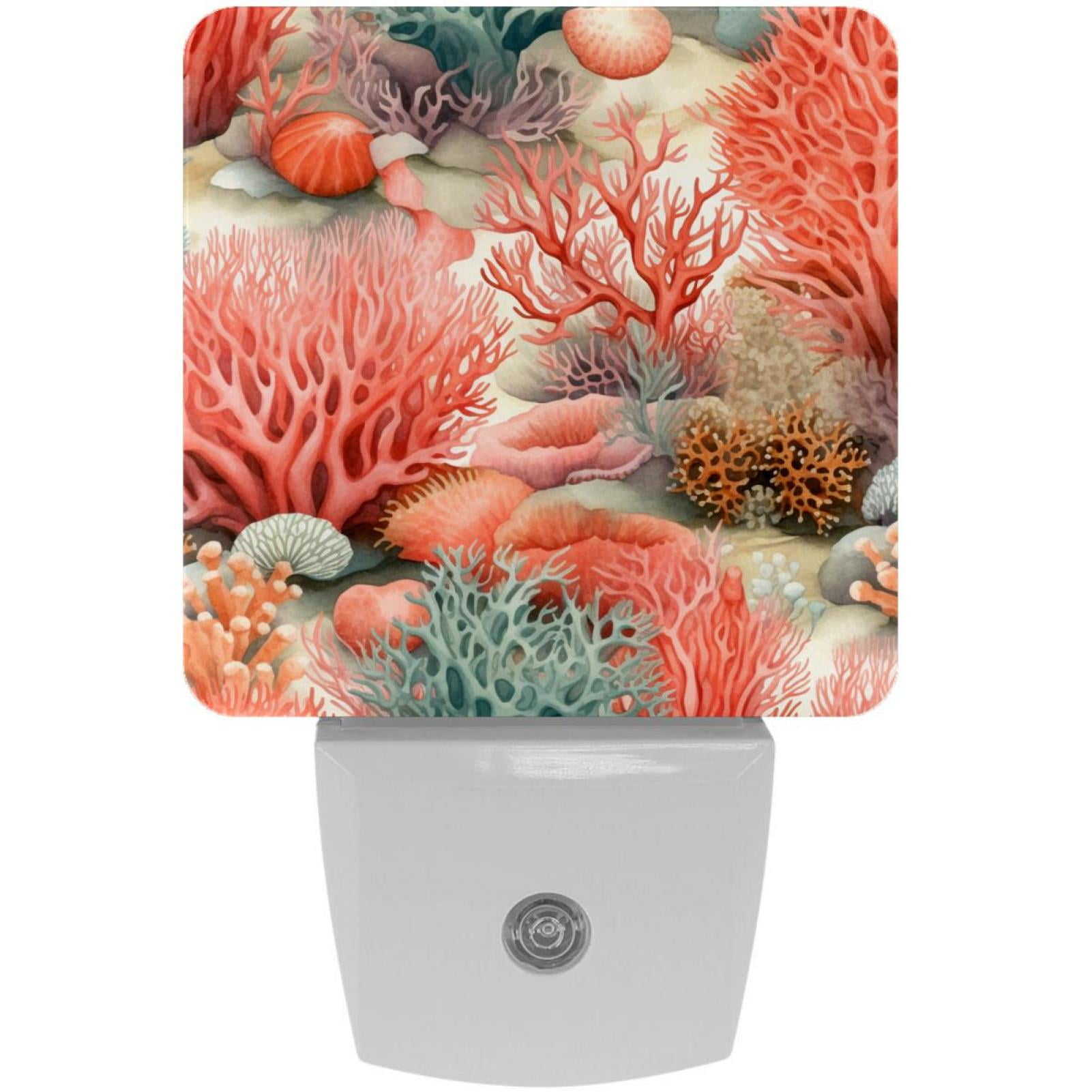 Coral LED Square Night Lights - Stylish and Functional Nightlight for ...