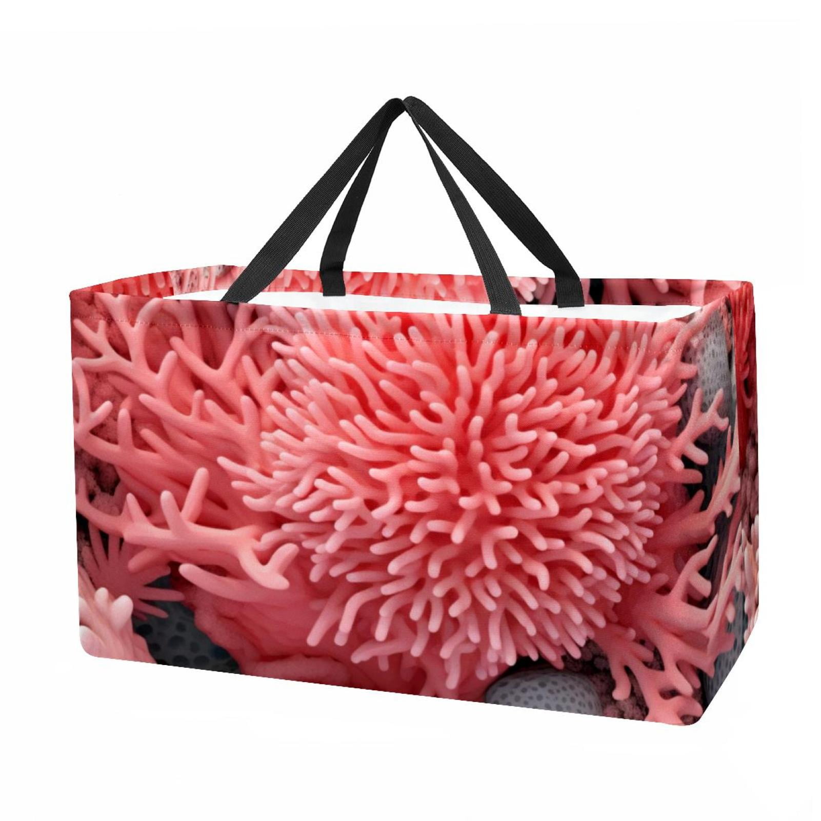 Coral Large Capacity Reusable Foldable Oxford Cloth Beach Bag Storage ...