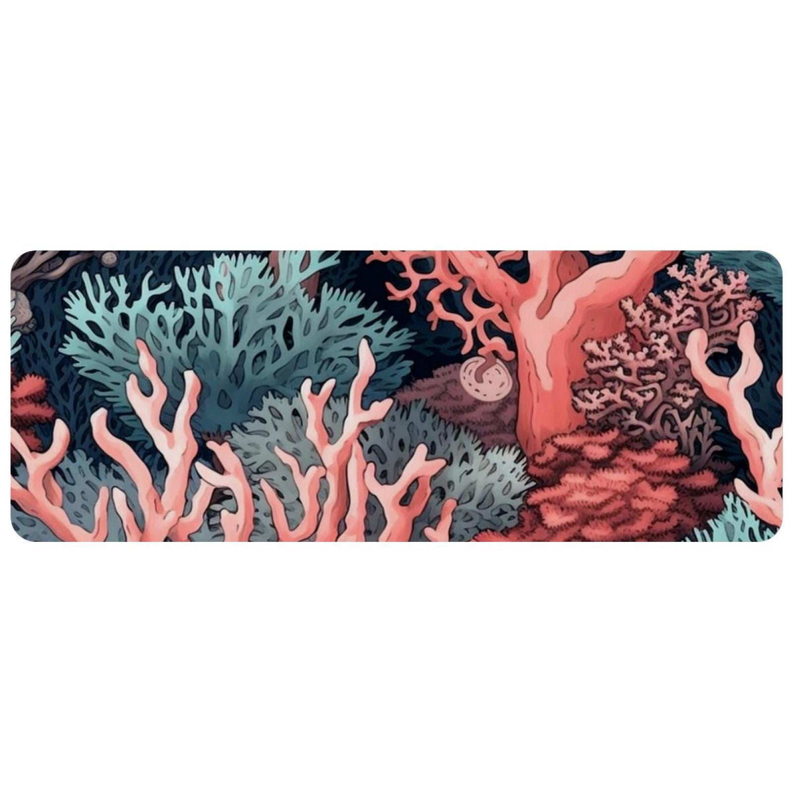 Coral Mouse Pad for Wireless Mouse Home Office Desk Laptop with Rubber ...