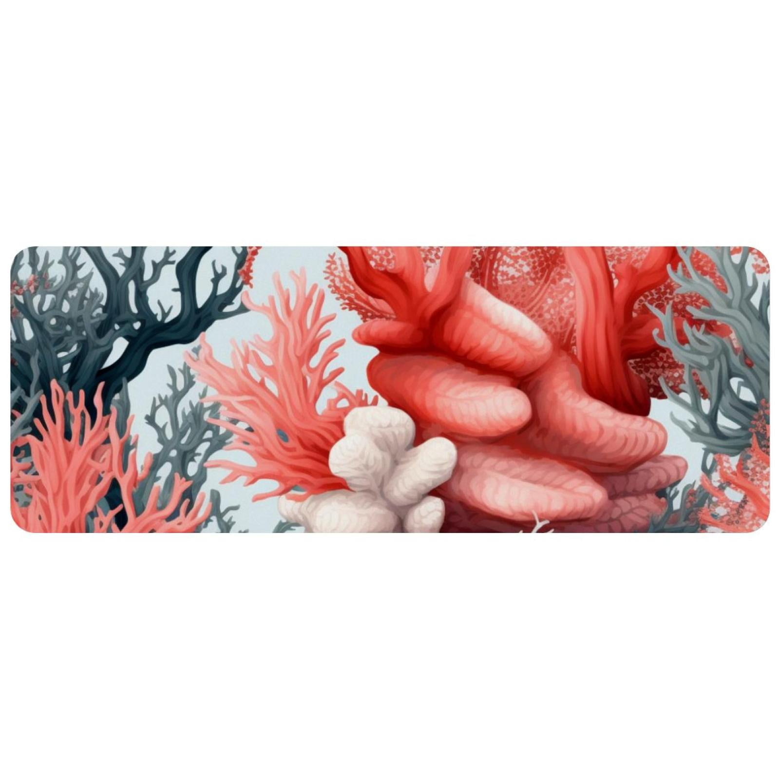Coral Mouse Pad for Wireless Mouse Home Office Desk Laptop with Rubber ...