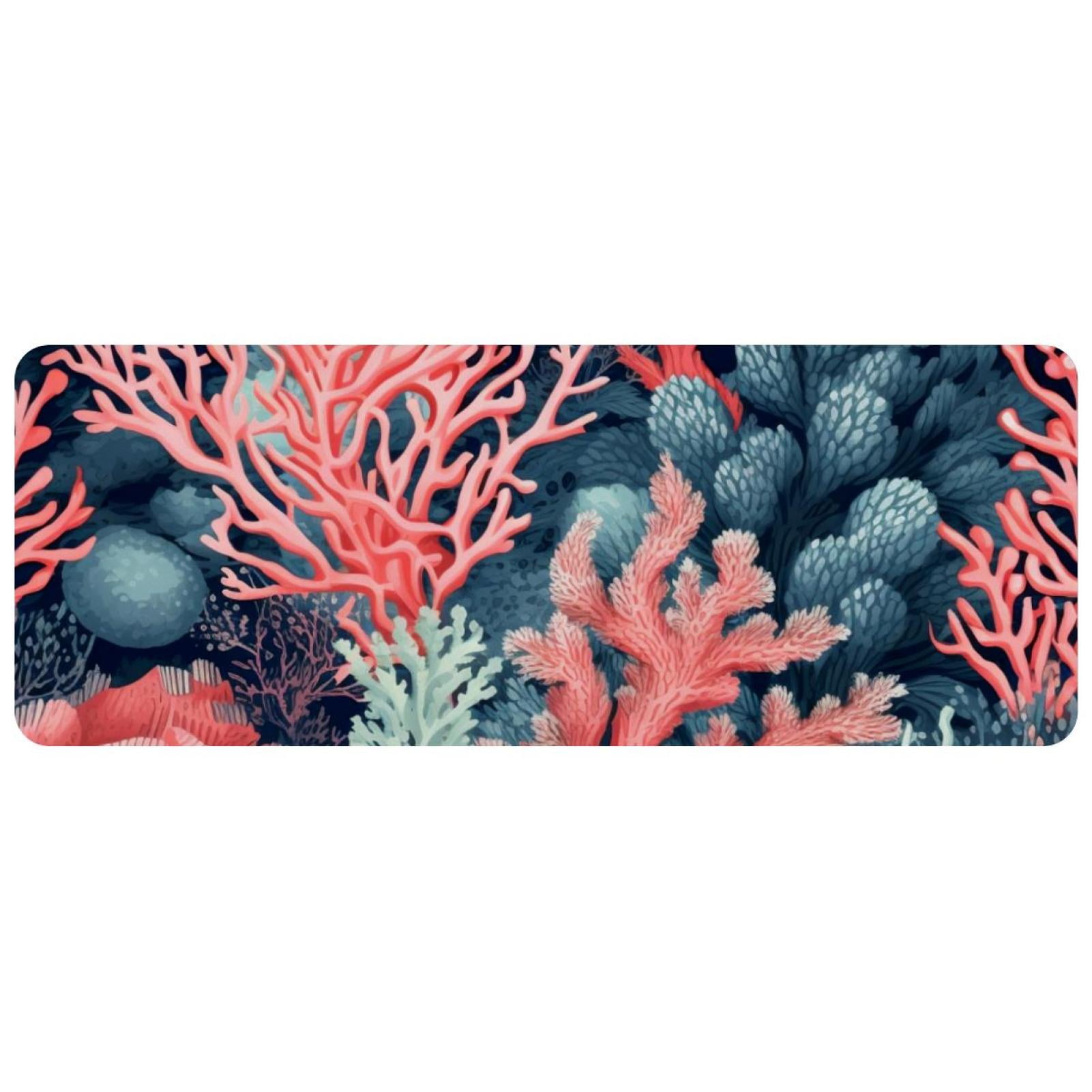 Coral Mouse Pad for Wireless Mouse Home Office Desk Laptop with Rubber ...