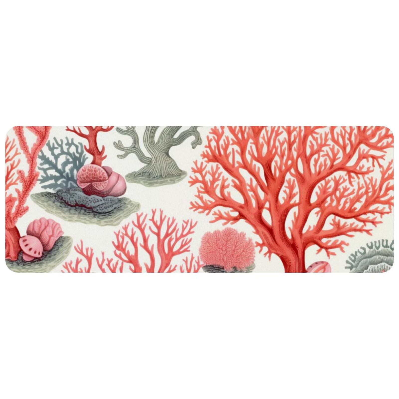 Coral Mouse Pad for Wireless Mouse Home Office Desk Laptop with Rubber ...