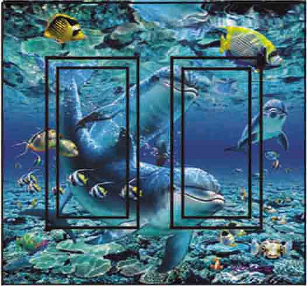 Coral Pals Double Rocker SwitchStix Peel and Stick Art Deco Switch ...