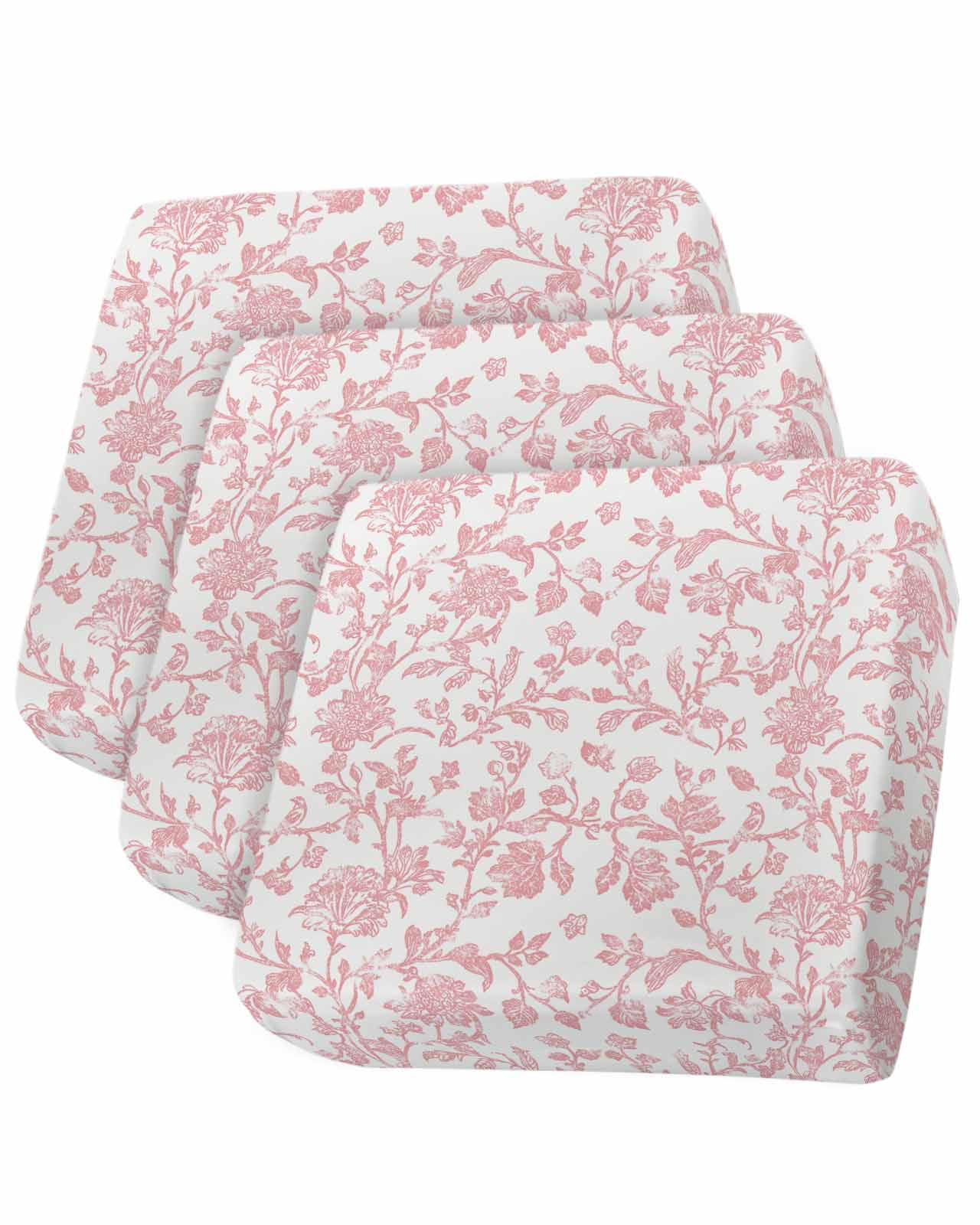Coral Red Flower Sofa Couch Cushion Covers Washable, Removable ...