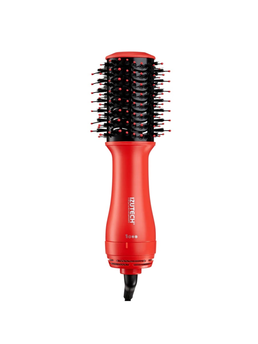 {Coral Red} Izutech Toro Portable 2-In-1 Hair Dryer & Volumizing Brush ...