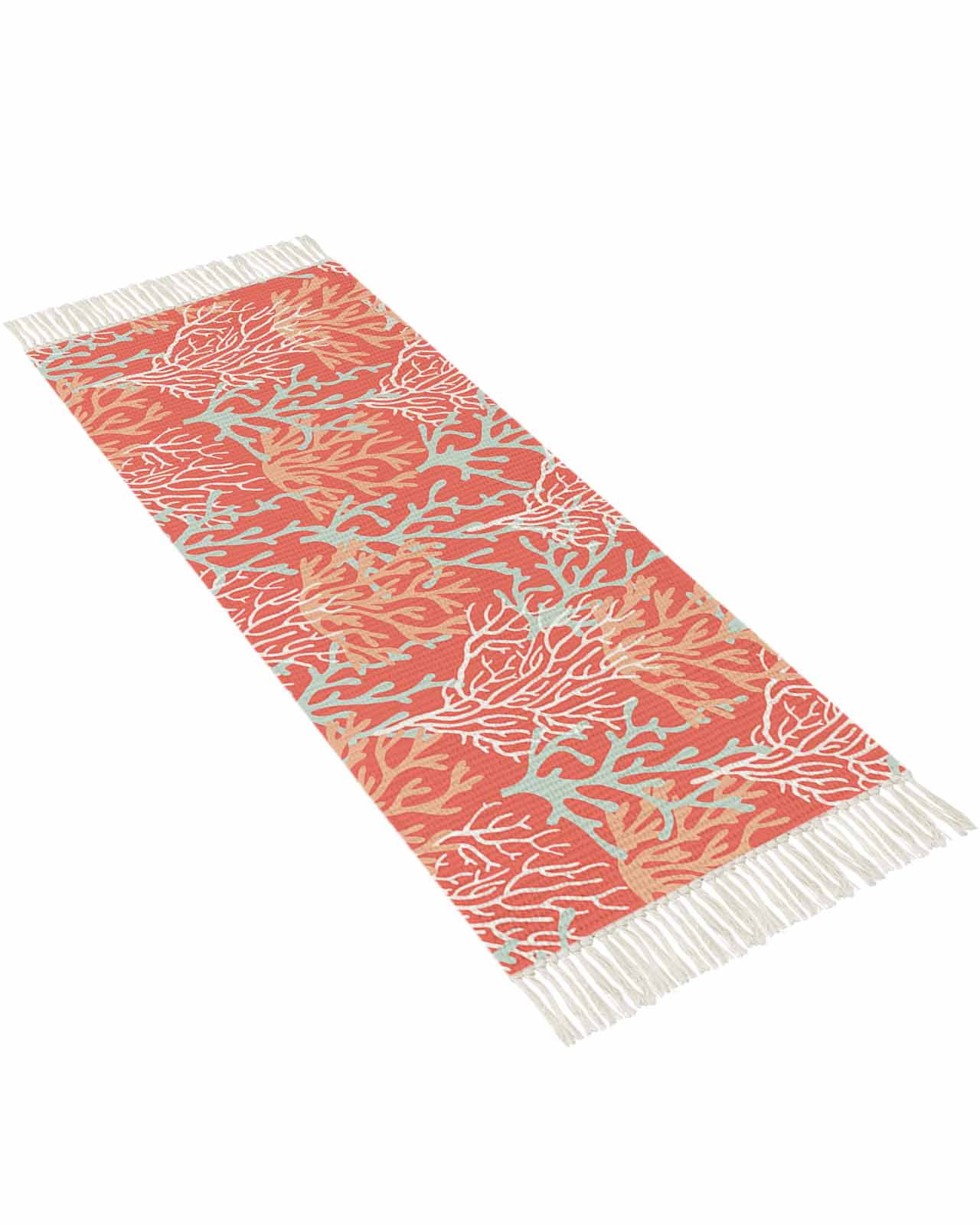 Coral Red Coral Rugs for Entryway 2'x5', Laundry Room Rug Washable ...