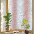 Coral Red White Privacy Window Film,Decorative Stained Glass Window ...