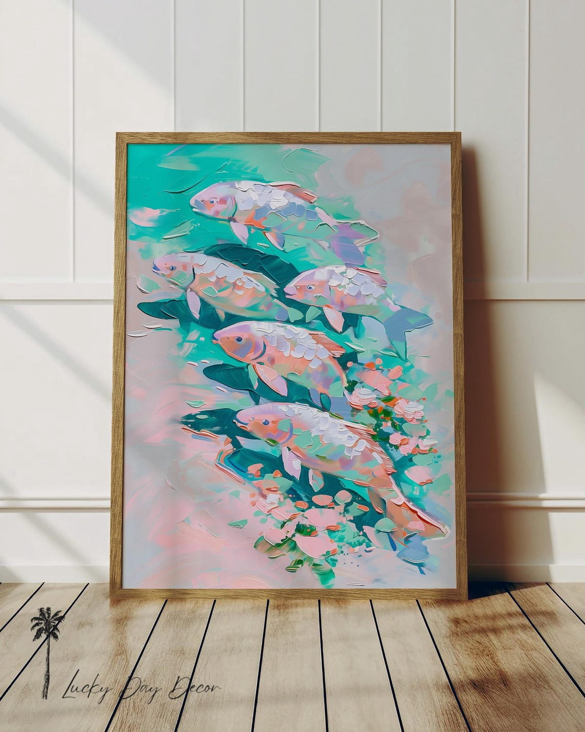 Coral Reef Fish Sea Life Ocean Tropical Decor Colorful Pastel ...
