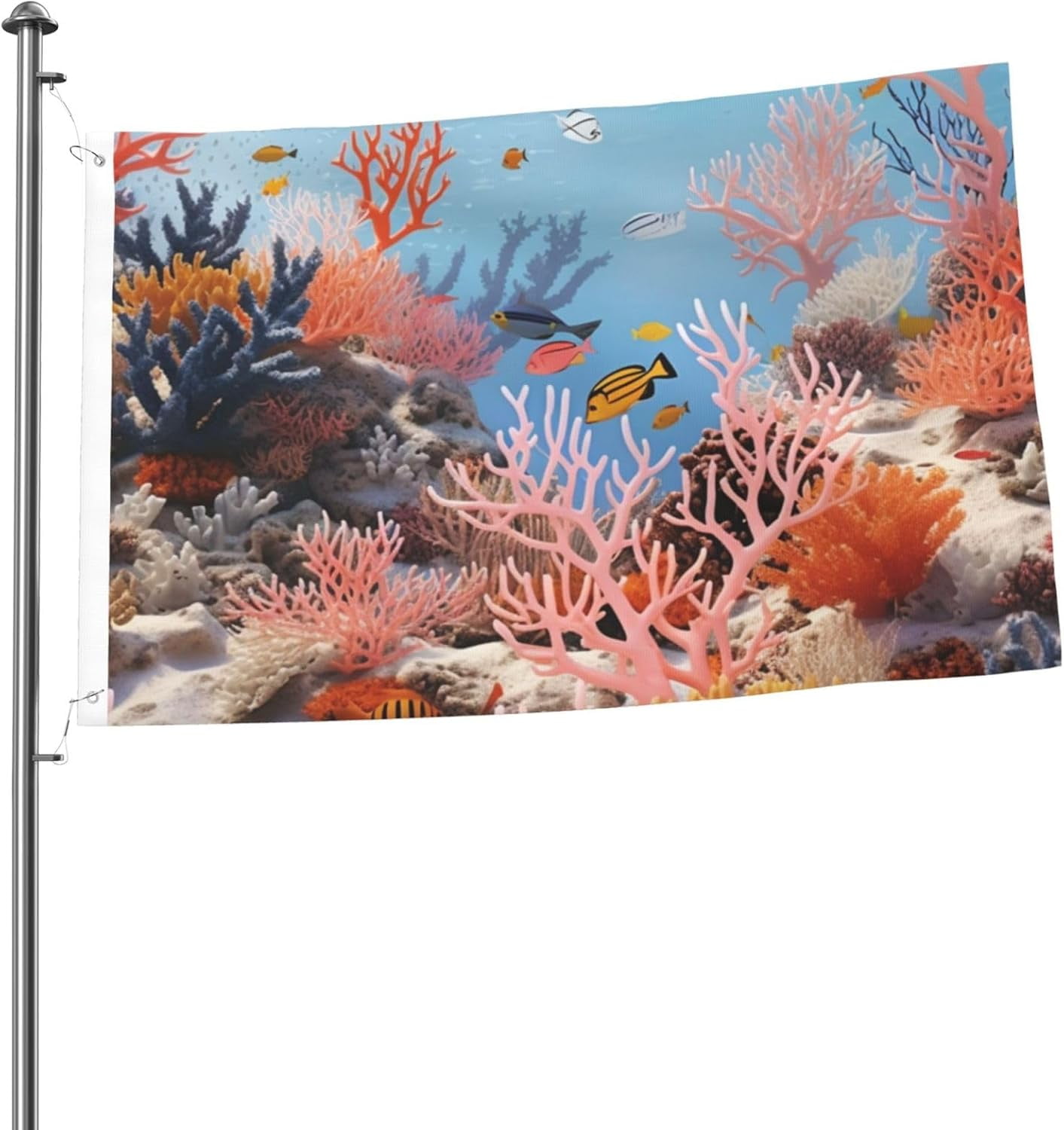 Coral Reef Garden Flags Holiday Banner with Brass Grommets Large ...