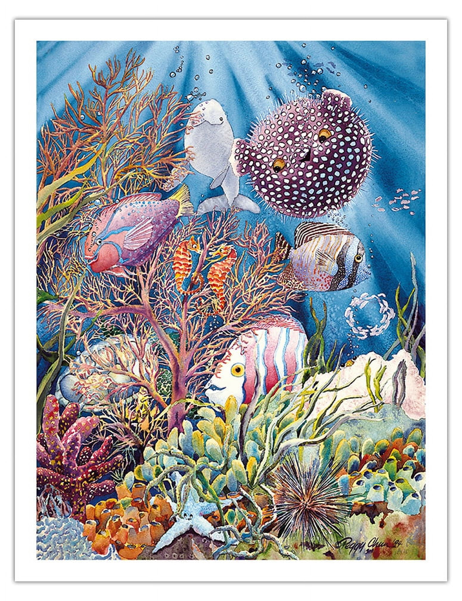 Coral Reef - Hawaiian Fish (Iʻa) - From an Original Hawaii Watercolor ...
