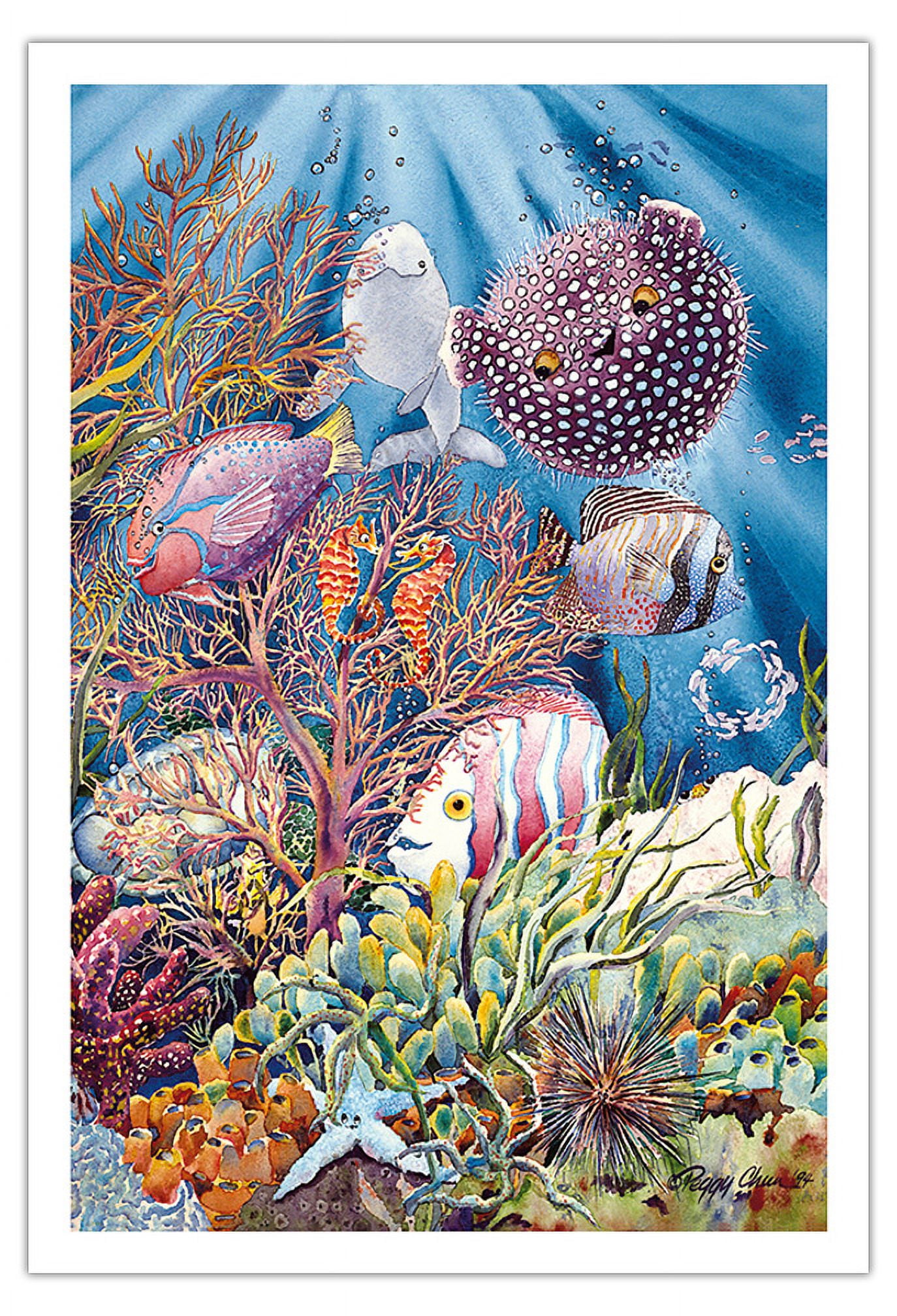 Coral Reef - Hawaiian Fish (Iʻa) - From an Original Hawaii Watercolor ...