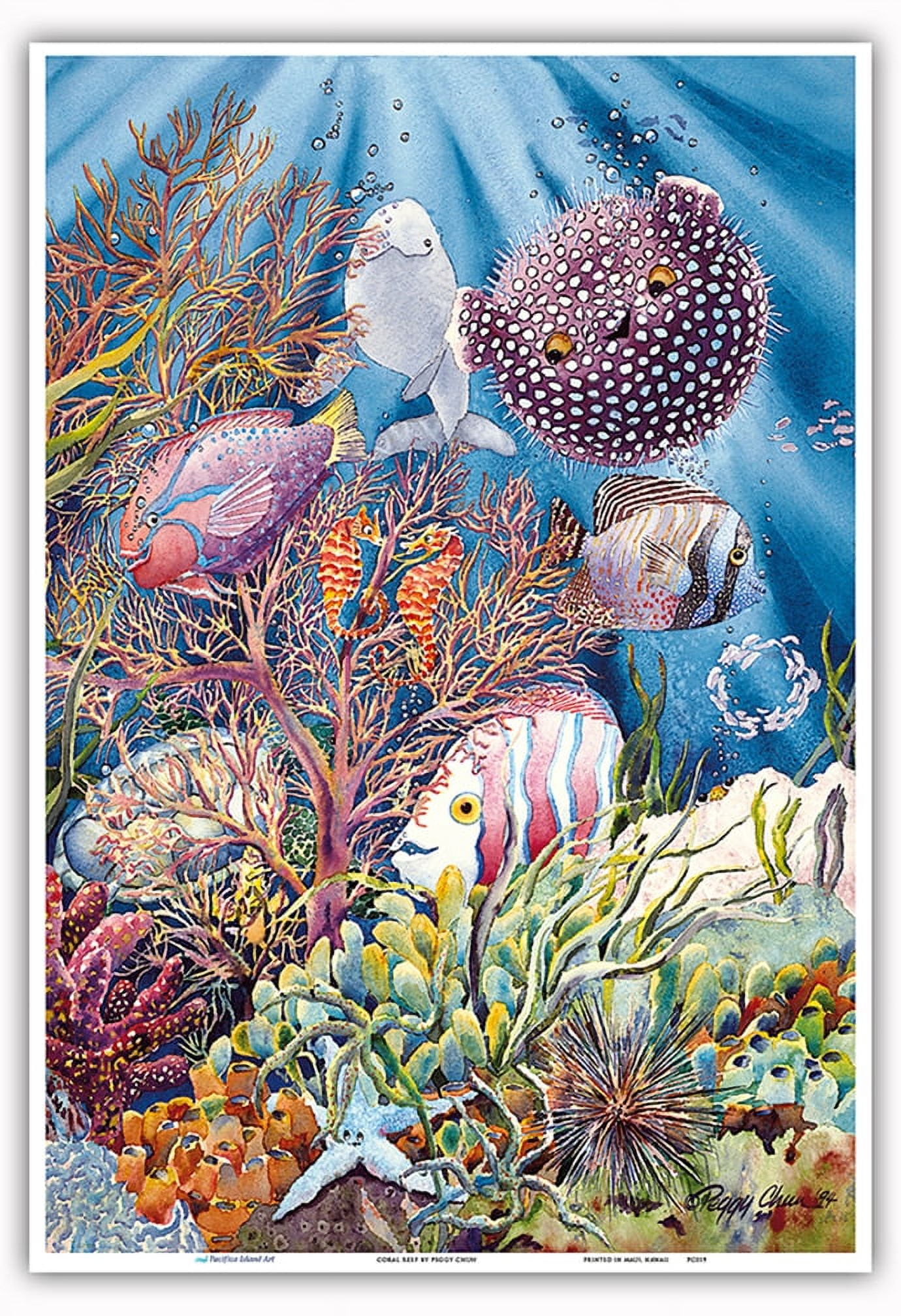 Coral Reef - Hawaiian Fish (Iʻa) - From an Original Hawaii Watercolor ...
