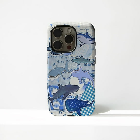 Coral Reef Ocean Animal Whale Shark Phone Case with iPhone 17 to 11 Pro ...