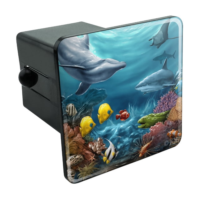 Coral Reef Ocean Scene Dolphin Turtle Shark Stingray Fish Tow Trailer ...