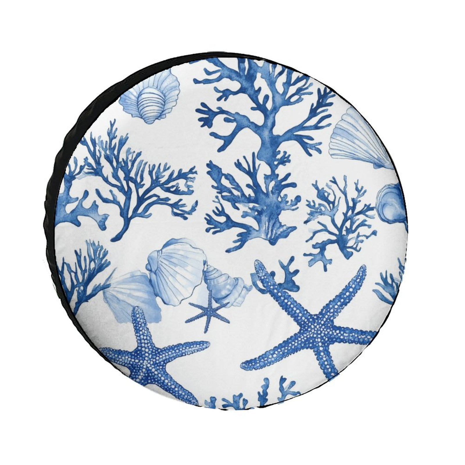 Coral Reef Pattern with Starfish Shells And Corals Spare Tire Cover ...