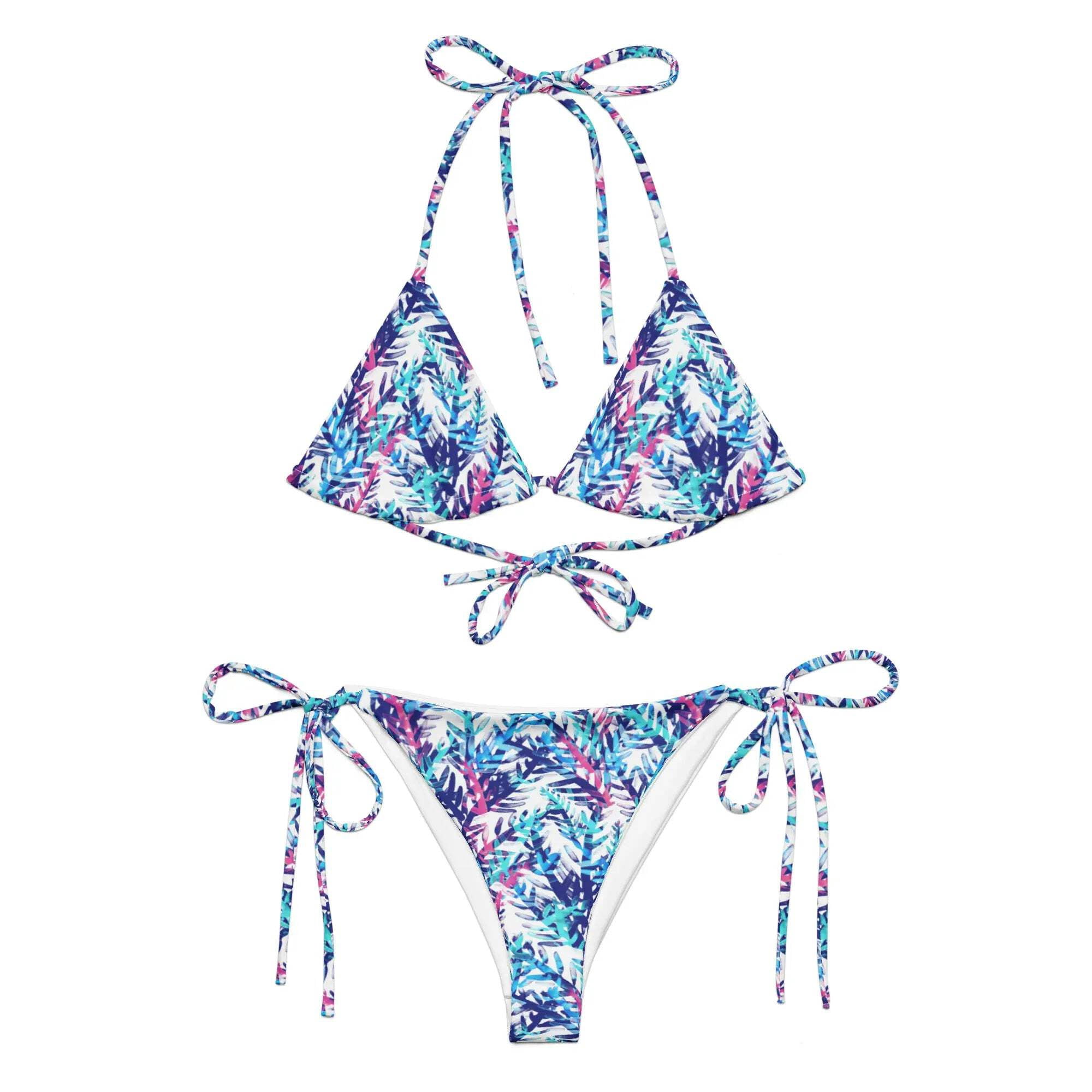 Coral Reef Recycled String Bikini - Walmart.com