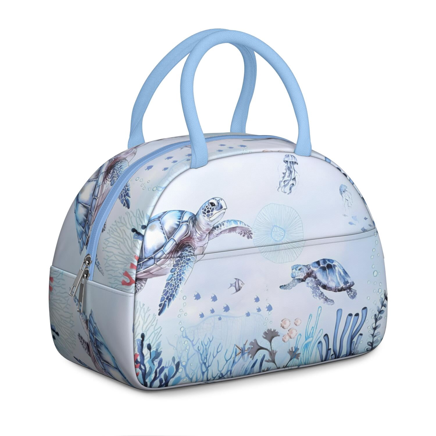 Coral Reef Sea Turtle Lunch Bag for Women, Hawaiian Beach Style with ...