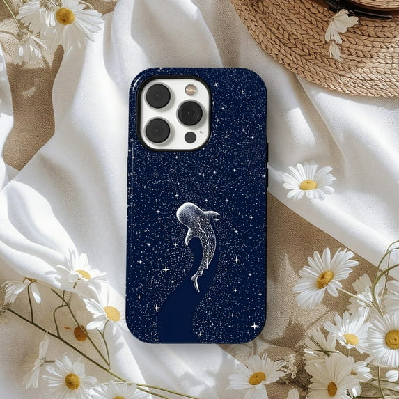 Coral Reef Whale Shark Ocean Animal Art Phone Case with iPhone 17 to 11 ...