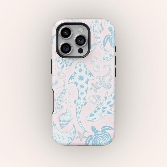 Coral Reef Whale Shark Ocean Animal Phone Case with iPhone 17 to 11 Pro ...