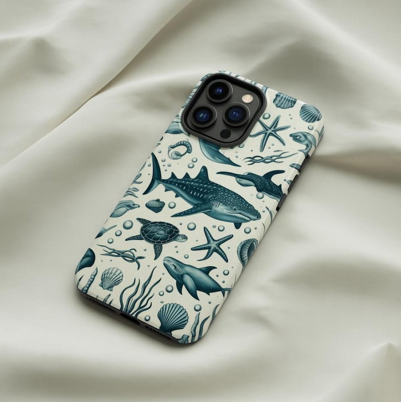 Coral Reef Whale Shark Phone Case Compatible with iPhone 11 to 16 Pro ...