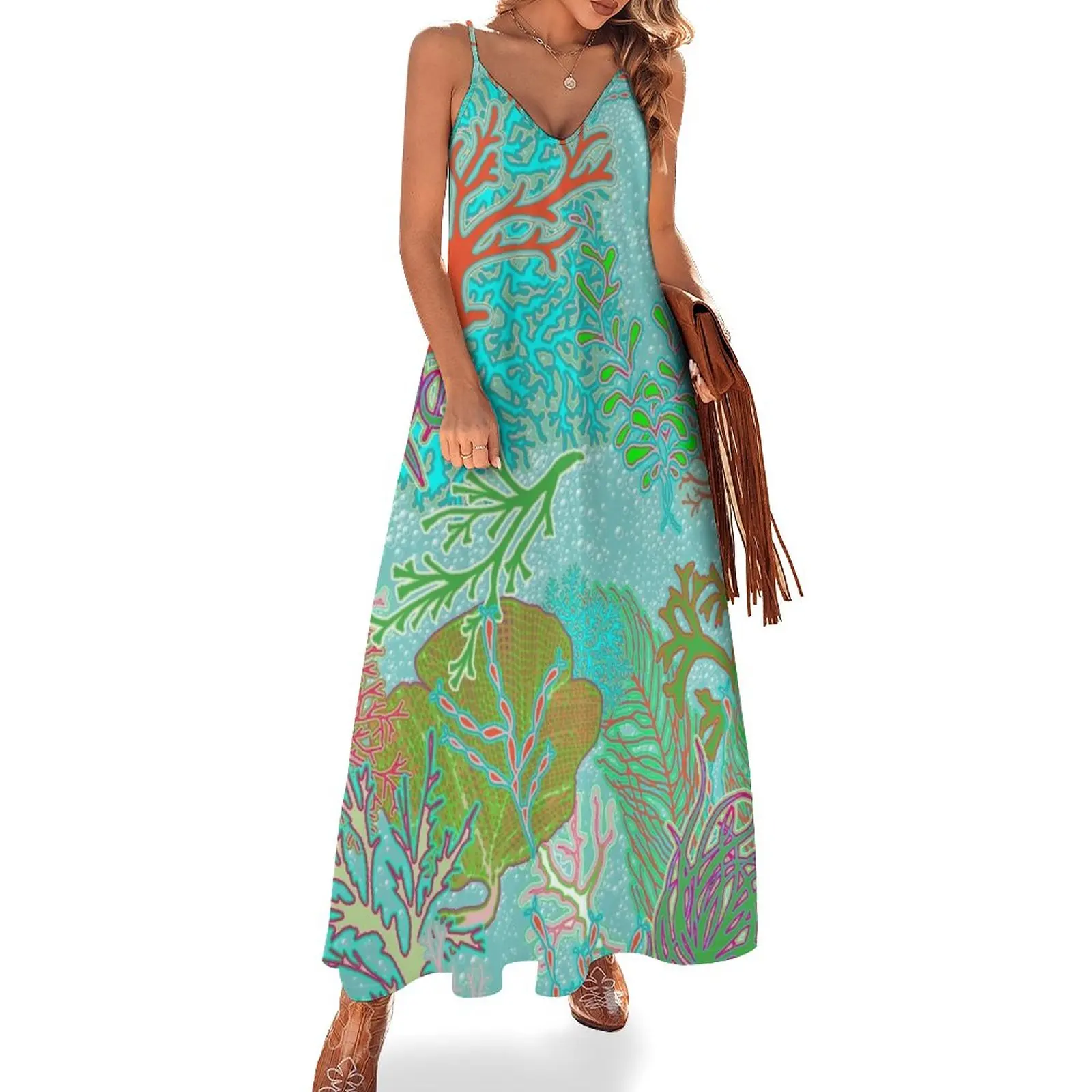 Coral Reef by Hollyce Jeffriess Sleeveless Dress luxury dresses ...