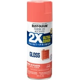 Coral, Rust-Oleum American Accents 2X Ultra Cover Gloss Spray Paint- 12 ...