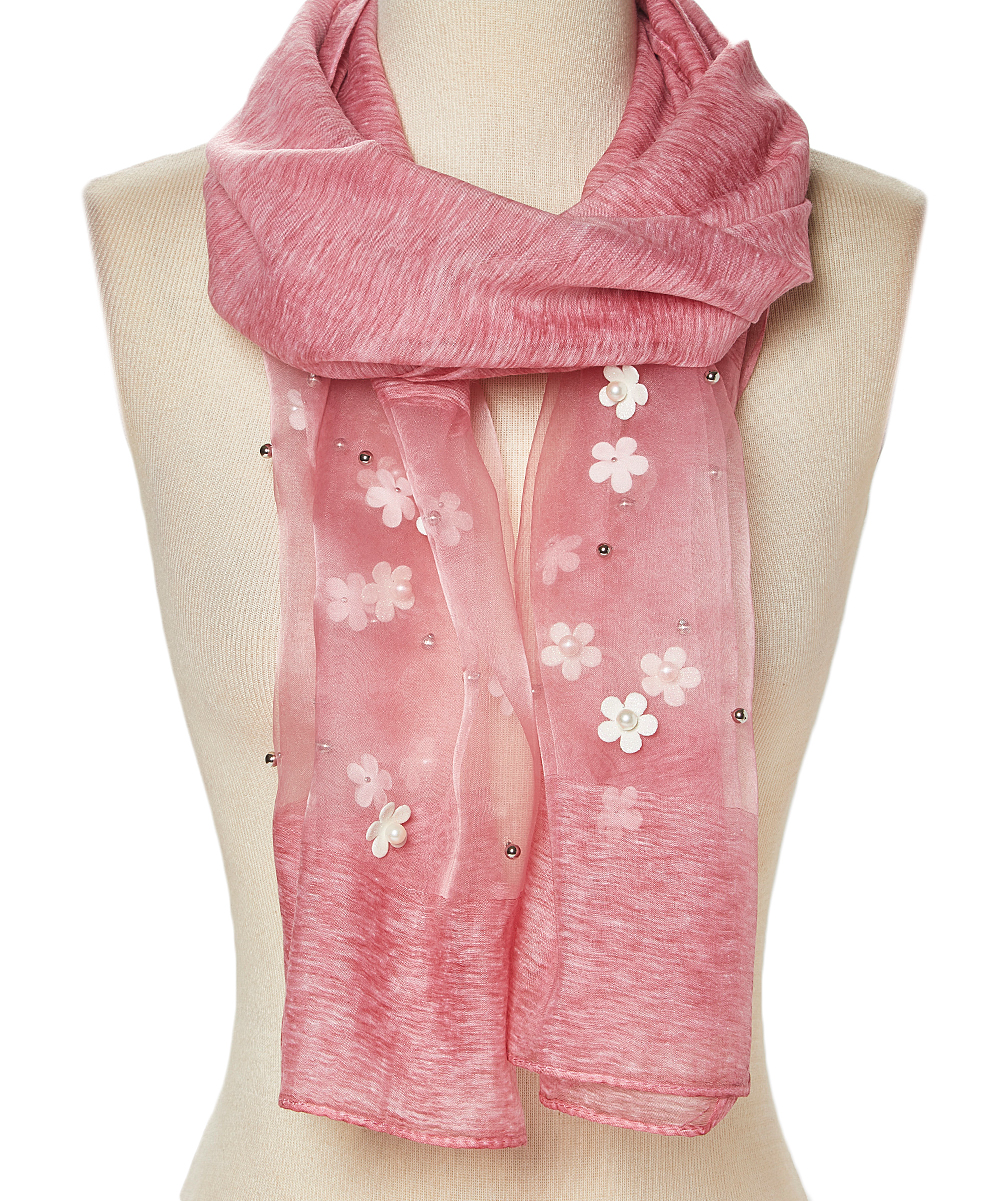 Coral Scarfs for Women Winter Fashion Lightweight Scarves Evening Prom ...